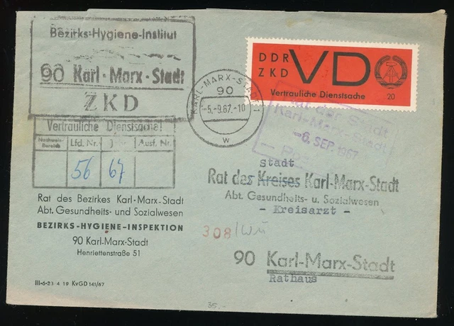 749034) DDR ZKD blg. confidential service matter hygiene institute Karl ...