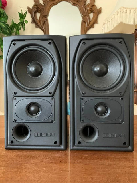 MISSION MODEL 732 2-Way Reflex 25-75 W/Ch Bookshelf Speakers Perfect ...