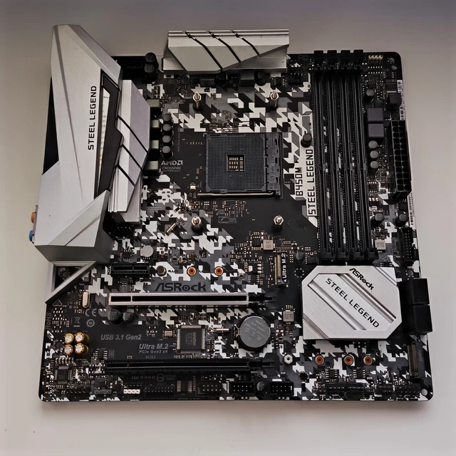 ASROCK STEEL LEGEND B450M Motherboard (AM4 Socket) £69.99 - PicClick UK
