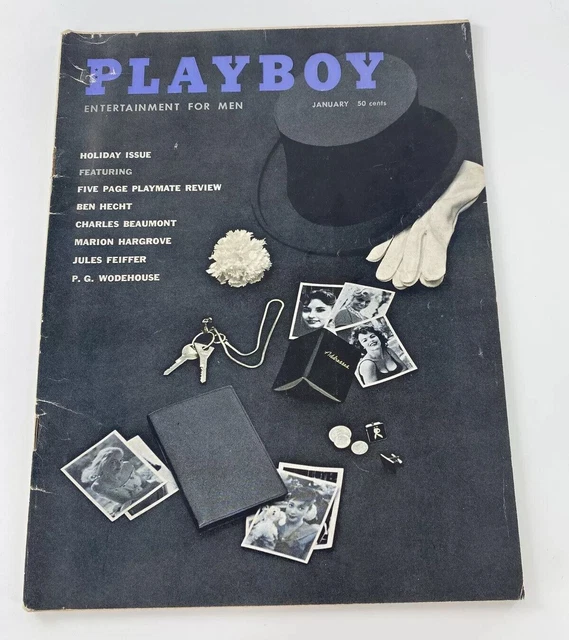 PLAYBOY MAGAZINE JANUARY 1959 Virginia Gordon Centerfold Attached ...