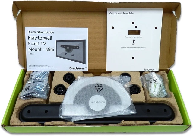 TV WALL BRACKET Mount Flat To Wall Fixed Sandstrom SFSEZ17 23 -55" TV ...