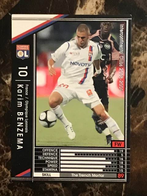 KARIM BENZEMA 2008-09 Panini WCCF RARE Carte Football Japonaise Lyon (Madrid) EUR 22,12 ...