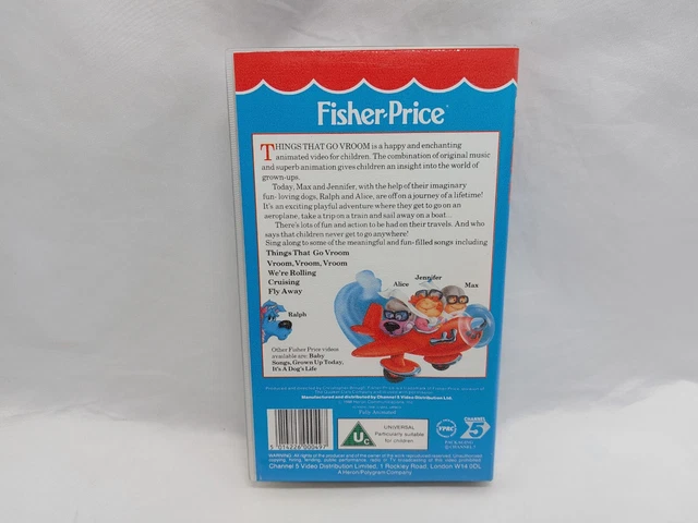 VINTAGE VHS VIDEO Fisher-Price Things That Go Vroom £10.00 - PicClick UK