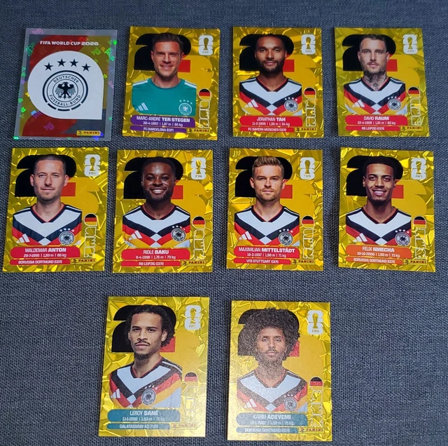 2026 PANINI FIFA World Cup Sticker Exclusive Gold Crumple Lot (10 ...