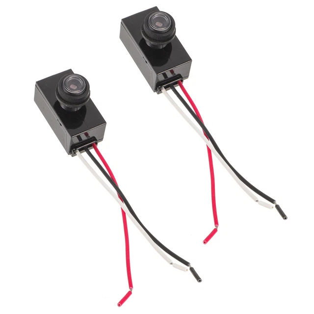 2 PCS HARD-WIRED Post Eye Light Control Sensor Photocell for Outdoor ...