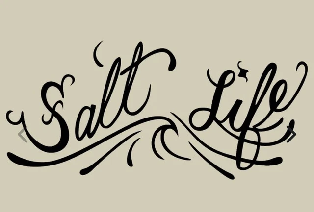 SALT LIFE OG DECAL SMALL BLACK "SALT LIFE" DECAL SAD932 new $8.50 ...