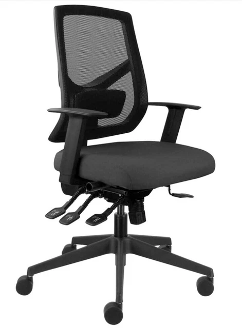 ME500 ENERGI-24 BLACK Mesh Ergonomic Computer Office Chair 3D-Arms ...