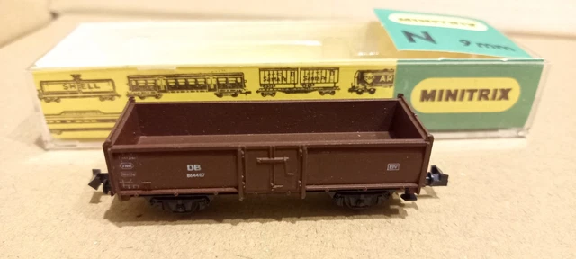 SPUR N MINITRIX Offener Güterwagen 2-achsig braun · DB · Epoche III OVP EUR 6,90 - PicClick DE