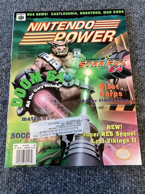 NINTENDO POWER MAGAZINE May 1996 Doom 64 w/Poster Vintage Gaming £10.58 ...