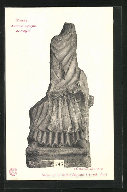 CARTOLINA DIGIONE, MUSEO Archeologico, Statua della Dea Sequana EUR 5 ...
