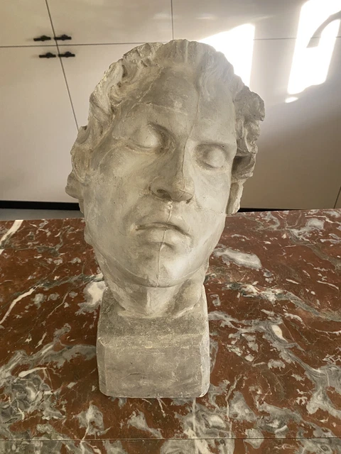 MOULAGE EN PLÂTRE de la tête du faune de Barberini Momento Mori EUR 450 ...