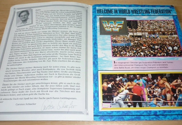 MERLIN WWF WRESTLING *ALBUM ADESIVO 1993* COMPLETO Undertaker wwe raw ...