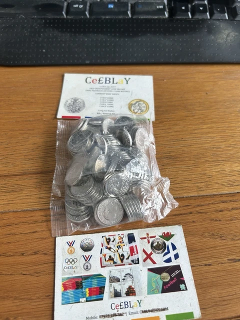 HEAT SEALED BAG OF 100 X KING CHARLES 2023 III OAK TREE 5p COINS. £5 FV ...