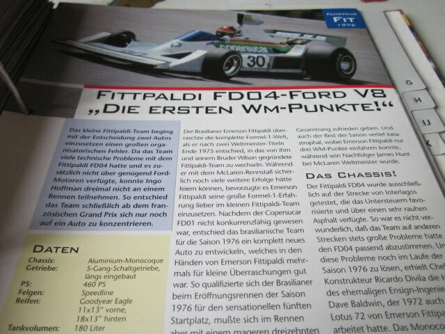 FORMEL 1 CHRONIK Fahrzeuge Fittipaldi FD 04 Ford V8, 1977 EUR 4,78 ...