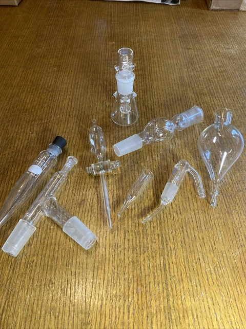 VINTAGE PYREX, K, Quickfit Lab Glass Chemistry Glass Lot $25.00 ...