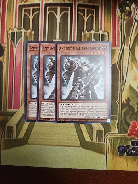 3X ANCIENT GEAR Commander - LEDE-EN008 - Common 1ST ED NM YuGiOh $2.49 ...