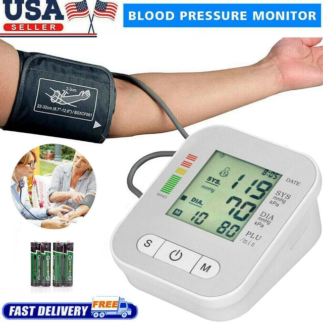 BLOOD PRESSURE MONITOR Automatic Arm Digital BP Cuff Pulse Heart Rate ...