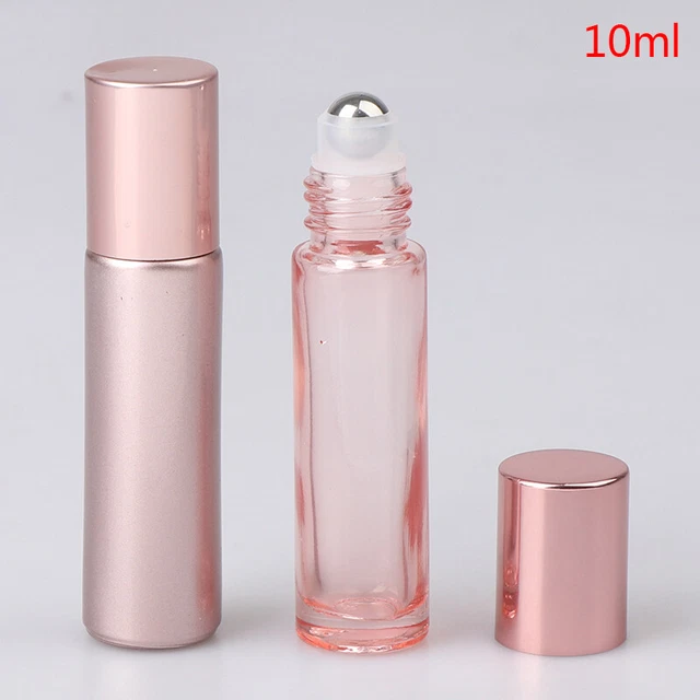 10ML PINK THICK Glass Roll Essential Oil Empty Perfume Bottle Roller Ball Bo-wf EUR 2,40 ...