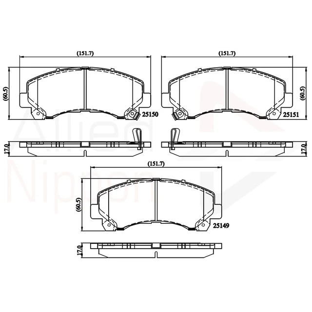 BRAKE PADS SET For Isuzu D-MAX 8DH 3.0 DiTD 4x4 Front 8-97947466-0 8 ...