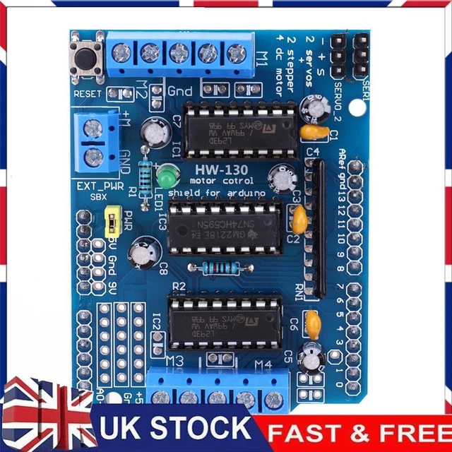 L293D MOTOR CONTROL Shield 4.5-36V 4CH for Arduino Raspberry Pi DIY ...