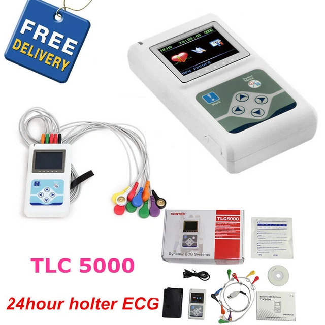 TLC5000 PORTABLE DYNAMIC Holter 12 Channel ECG ECG Holter Machine NEW ...