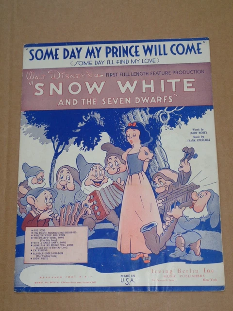 Walt Disneys Andsnow White And The Seven Dwarfs 1937 Us Film Sheet