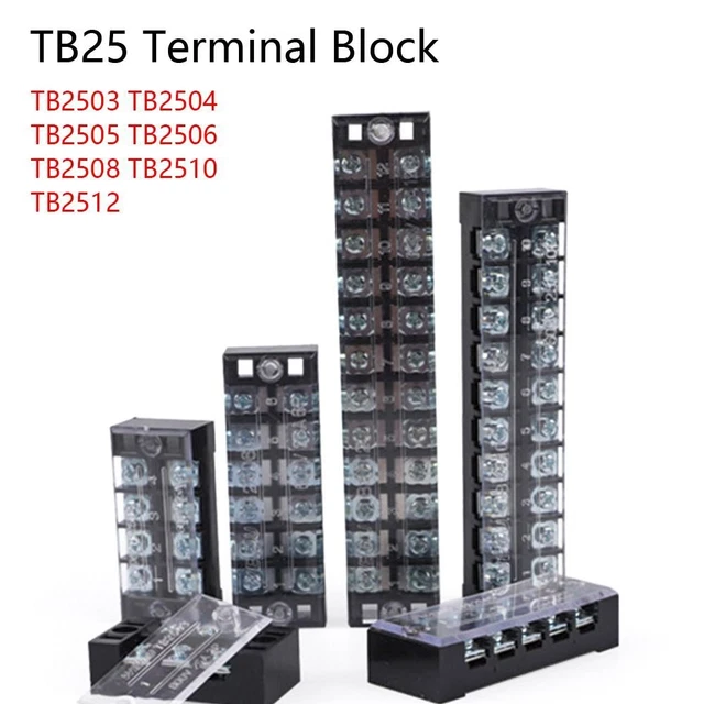 POSITIONS TB SERIES Terminal Block Barrier Screw Wire Connector TB25 ...