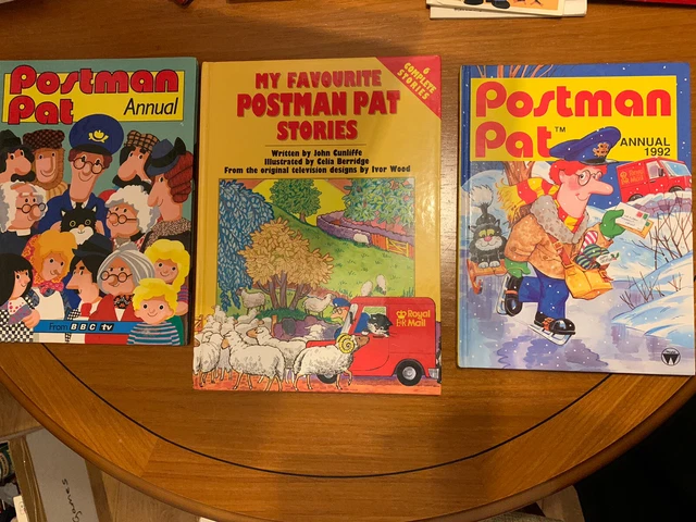 3 X RETRO / Classic Postman Pat Books- Annuals 1987 & 1992 inc ...