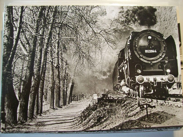 DDR EISENBAHN FOTO-POSTKARTE,REICHSBAHN Dampflok 01204,Saalfeld-Halle,b.Uhlstädt EUR 1,99 ...