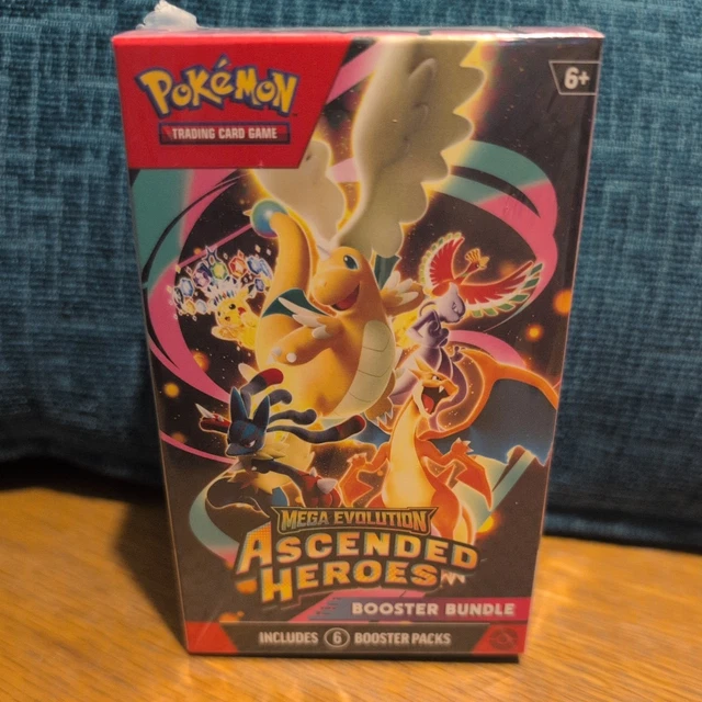 POKÉMON TCG MEGA Evolution Ascended Heroes Booster Bundle 6 Packs Ages ...