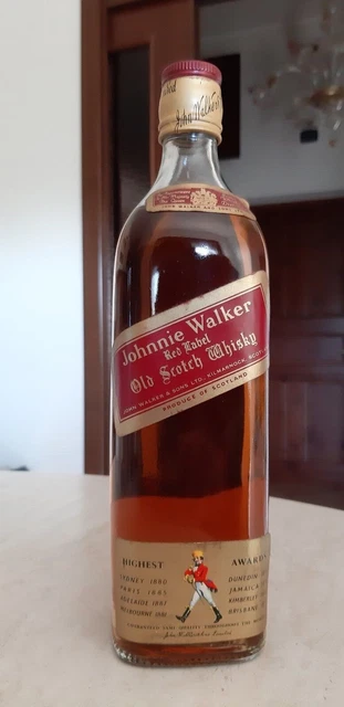 JOHNNIE WALKER RED Label Old Scotch Whisky bottiglia anni ‘60 Perfetta ...