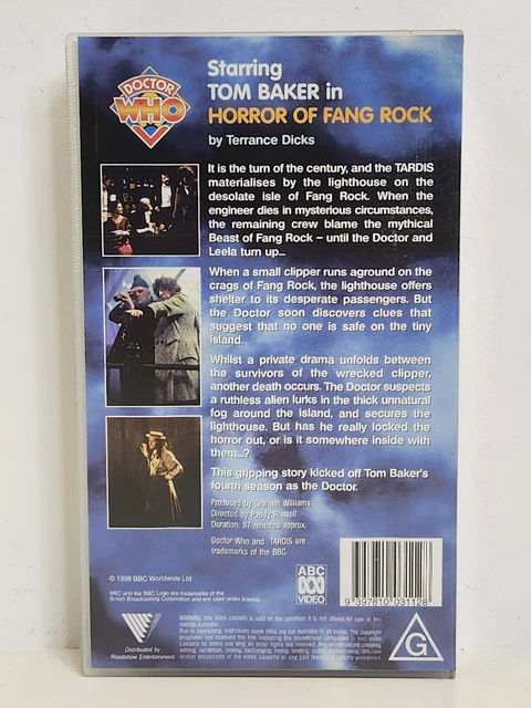 DOCTOR WHO HORROR of Fang Rock - Tom Baker - VHS - BBC Video - PAL $29. ...