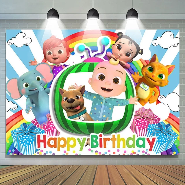 CARTOON HAPPY CHILDREN Happy Birthday Party Backdrop $37.90 - PicClick AU