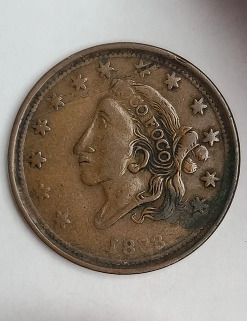 1838 LOCO FOCO - Benton Experiment Mint Drop Hard Times Token HT 63 ...
