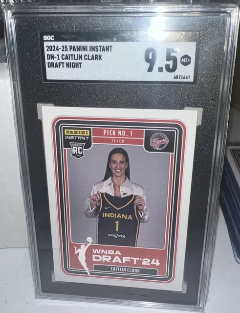 CAITLIN CLARK 2024 Panini Instant #DN-1 WNBA Draft Night Rookie SGC 9,5 ...