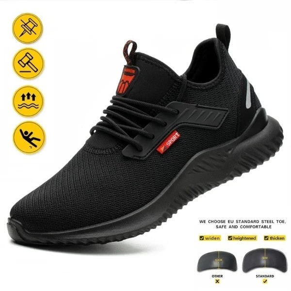 MENS SAFETY SHOES Ultra Lightweight Steel Toe Cap Work Trainers Ladies ...