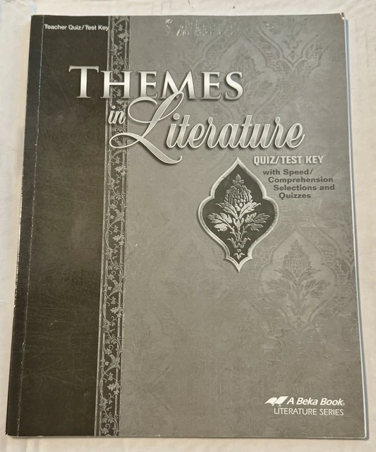 ABEKA 9TH GRADE Themes In Literature Teacher Quiz Test & Answer Key ...