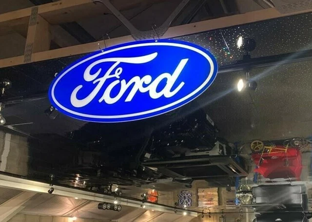 FORD LOGO SIGN BLUE large mancave sign can be illuminated £39.99 ...