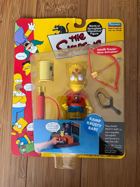 BNIB PLAYMATES INTERACTIVO The Simpsons Serie 3 Kamp Krusty Bart Toy ...