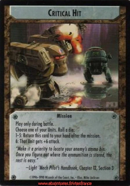 CRITICAL HIT [COMMANDER'S Edition] ENG Battletech TCG EUR 1,00 ...