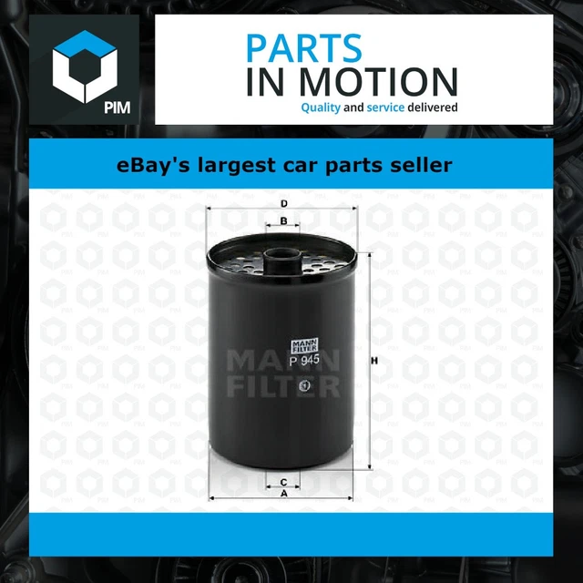 FUEL FILTER FITS DAF 400 2.5D 89 to 93 Mann LBU5319 Genuine Quality Guaranteed £13.34 - PicClick UK