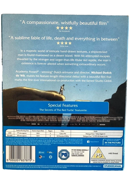 THE RED TURTLE (Blu-ray & DVD Studio Ghibli with Slipcase) NEW AND ...