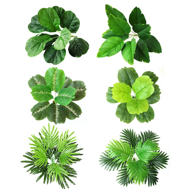 ARTIFICIAL PALM LEAVES Fake Tropical Plants Leaf Wedding Background ...