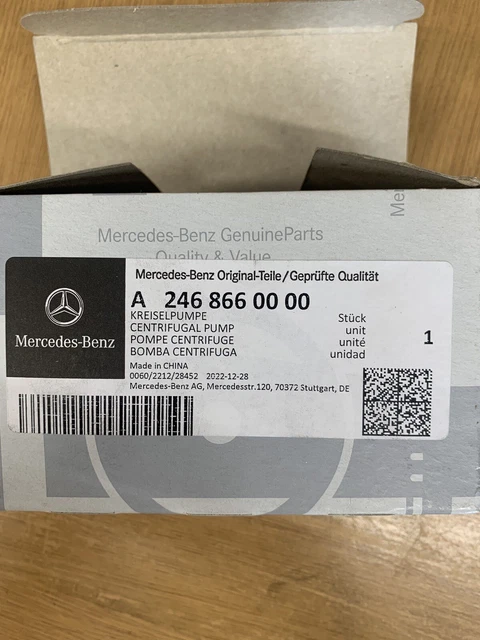 NUOVA POMPA BOTTIGLIE Lavatrice Originale Mercedes-Benz C117 CLA e 156 ...