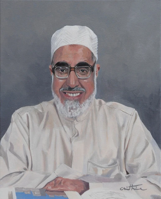 OIL PAINTING ON Canvas, Portrait of Sheik Said Hassan Ismail, Imam ...