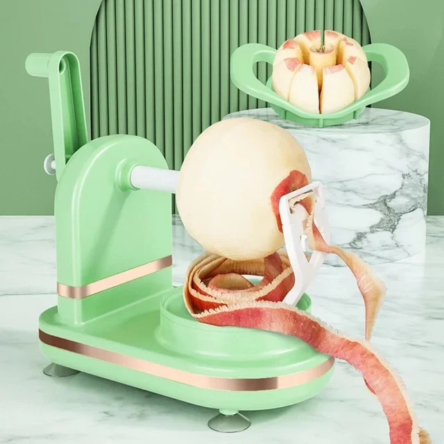 PLASTIC HAND CRANK Fruit Peeler Maunal Automatic Peeler Peeling Machine ...