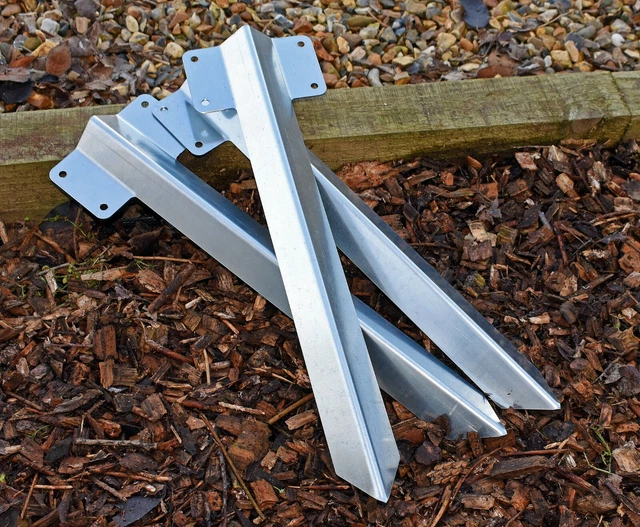 GARDEN PLANTER EDGE Galvanised Steel Straight Railway Sleeper Bracket ...