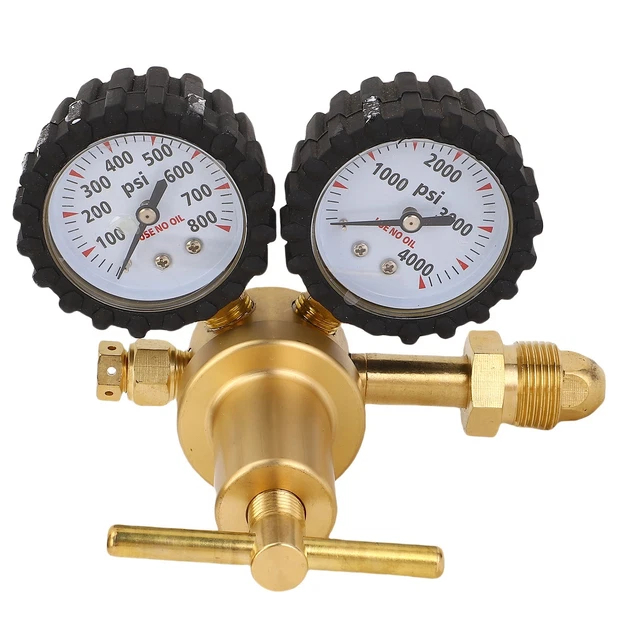 NITROGEN REGULATOR VALVE Kit 0-800PSI For HVAC With 60in Hose CGA580 ...