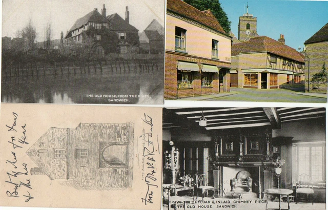 KENT SANDWICH OLD House Manders Fisher Gate 4x Postcards EUR 2,91 ...