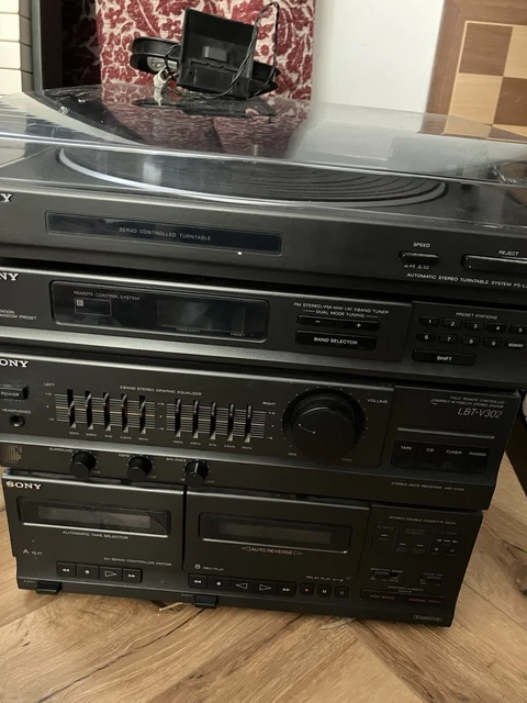 RETRO SONY LBT-V302 HI-FI System Double Cassette AM/FM Tuner Faulty ...